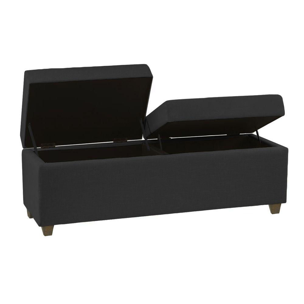 Recamier Bau Paris 1,20m Suede Grafite - Clique Decor - Carrefour