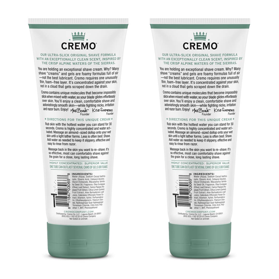 Creme De Barbear Cremo Barber Grade Silver Water & Birch 180 Ml (x2 ...