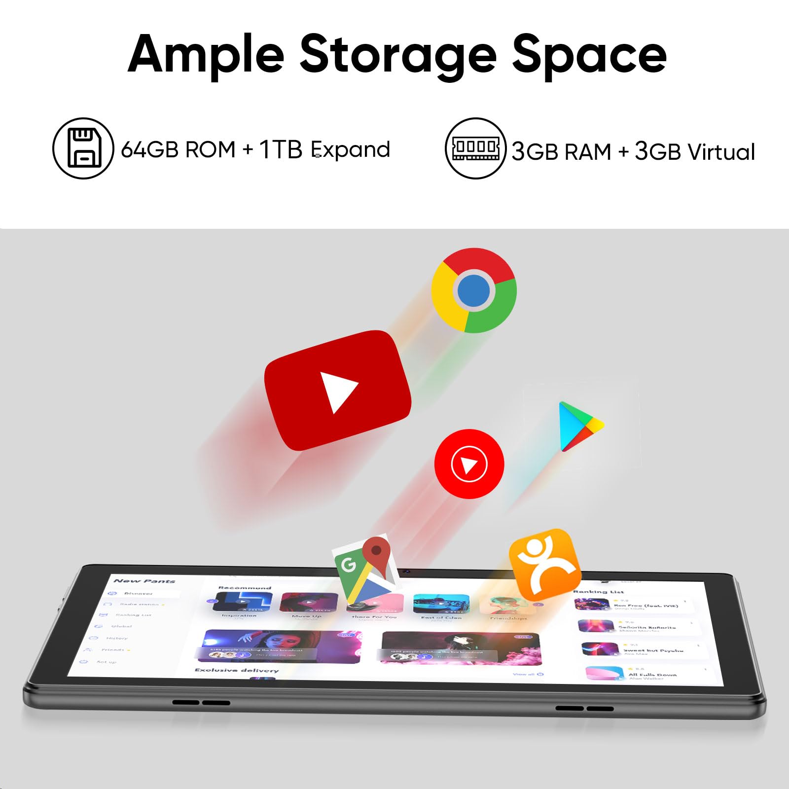 Tablet Aiprotablet Android 14 De 10,1 Polegadas 6 Gb De Ram 64 Gb Rom 1 ...