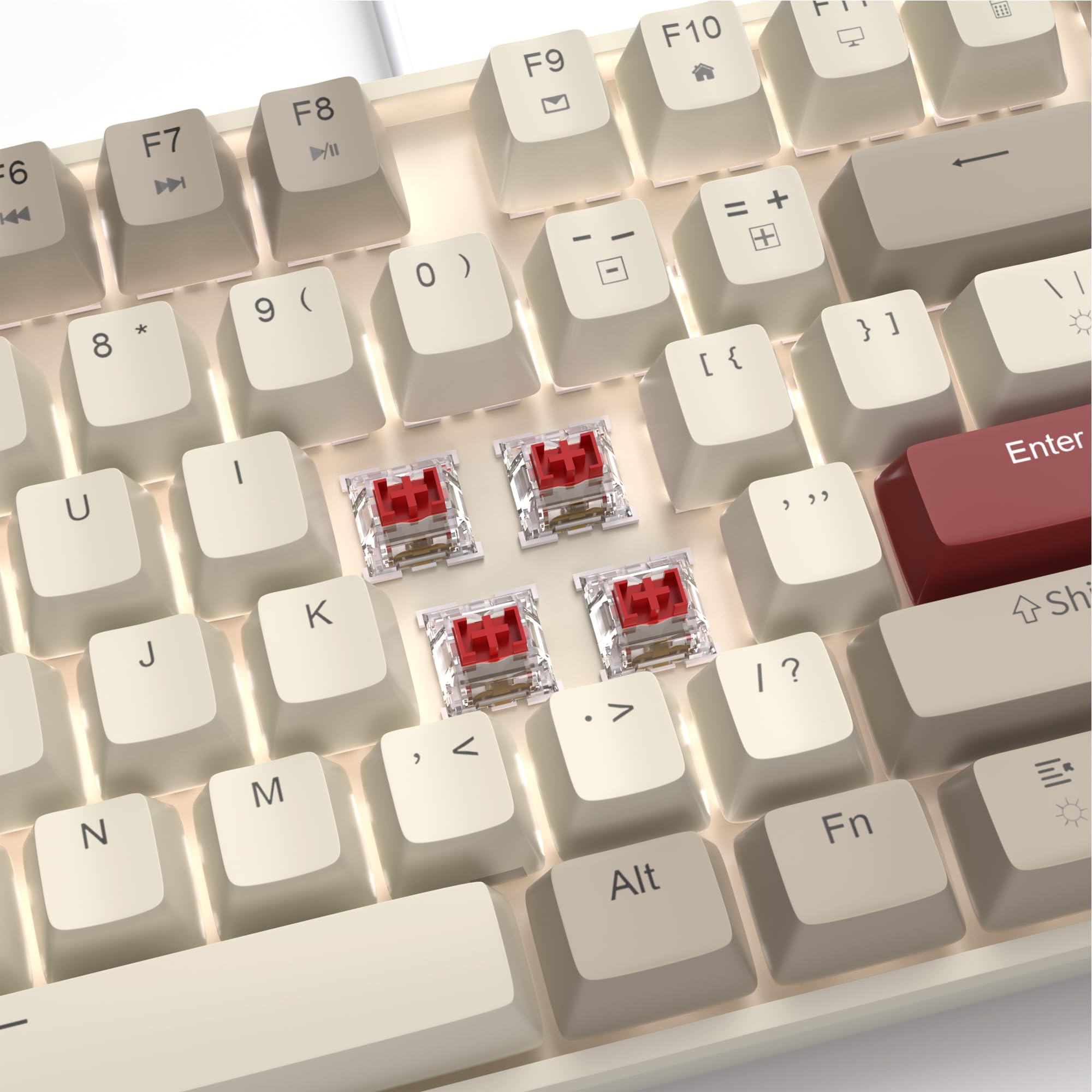 Teclado Mecânico Para Jogos Magegee 75% Tkl Retro Branco/cinza - Carrefour