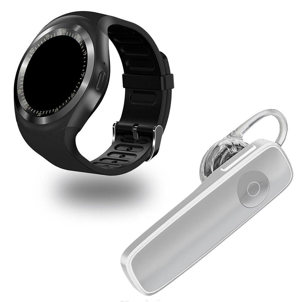 Smartwatch Y1 Com Bluetooth Chip Tela Touch Preto - Carrefour