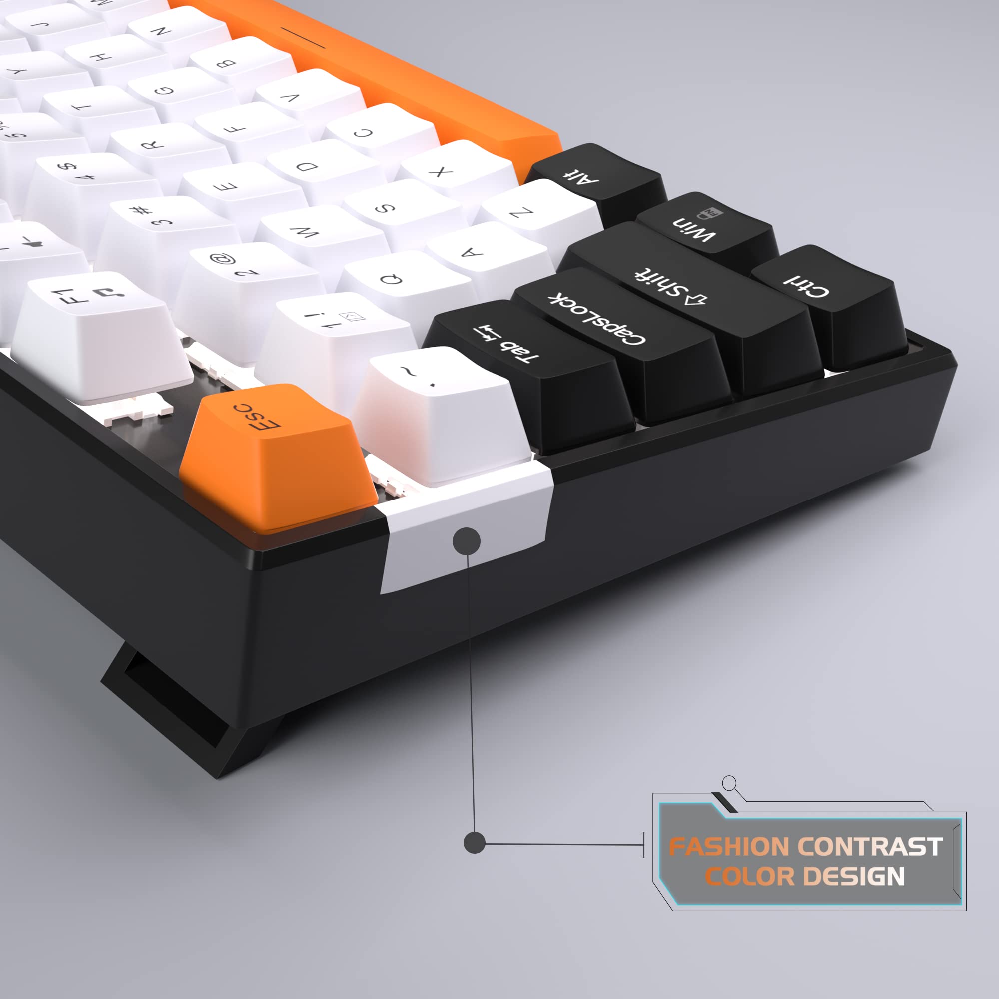 Teclado Mecânico Para Jogos Magegee 75% Tkl Branco/preto - Carrefour