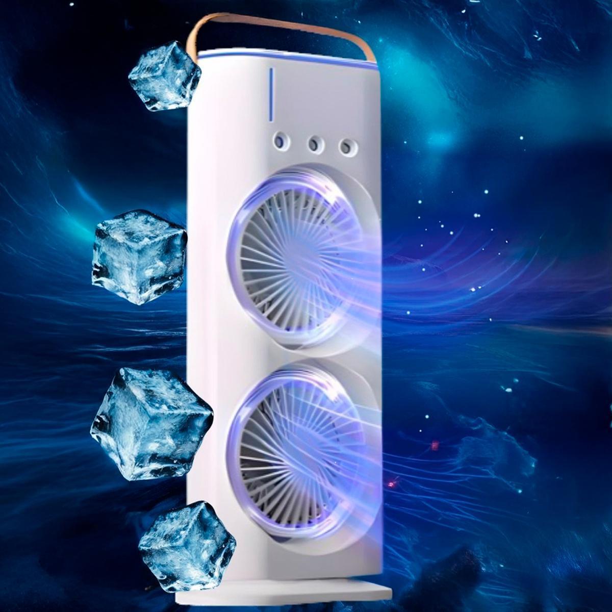 Ventilador Portátil Usb Torre Duplo Mesa Led Potente - Carrefour