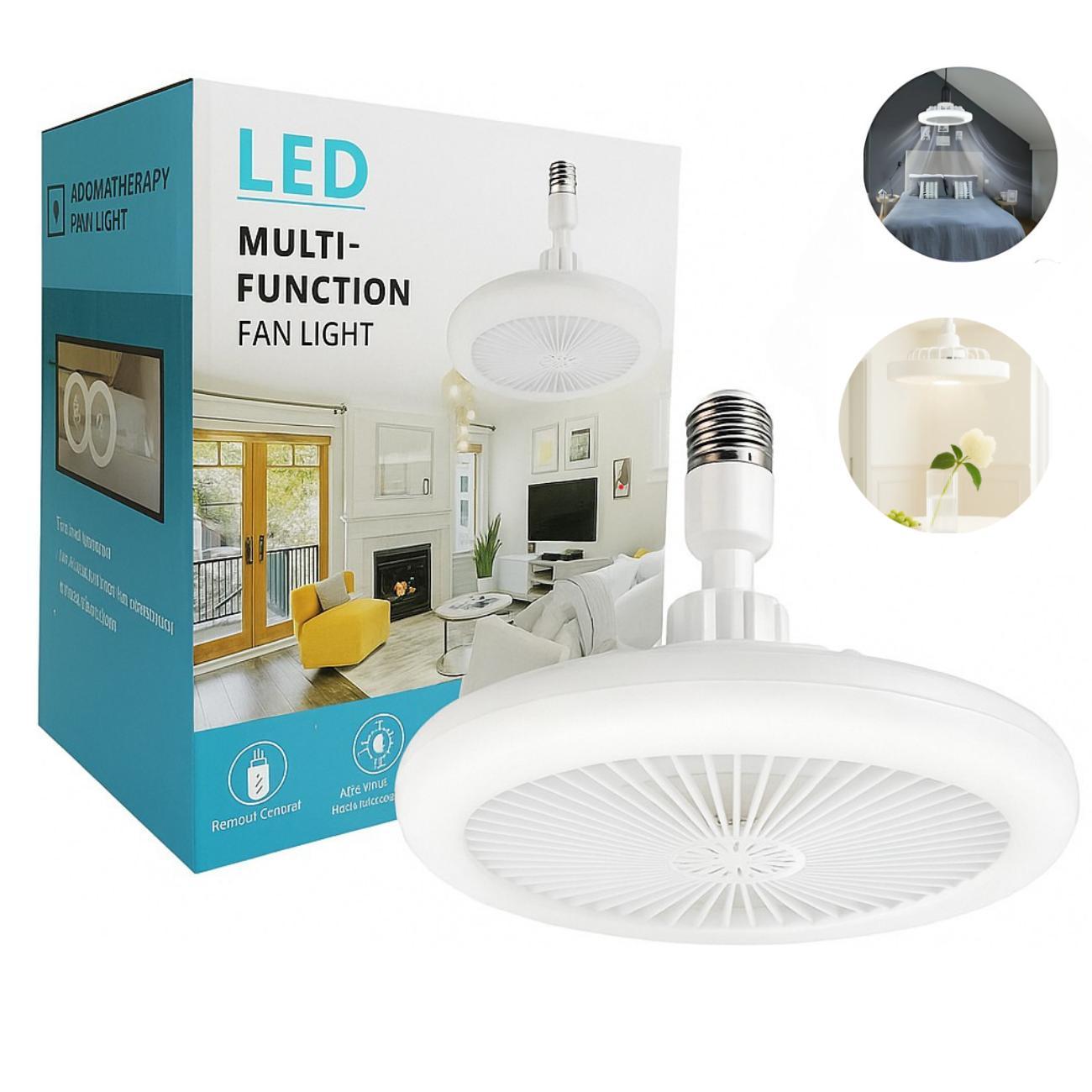 Lâmpada Led Ventilador De Teto E27 30w, Controle Remoto - Carrefour