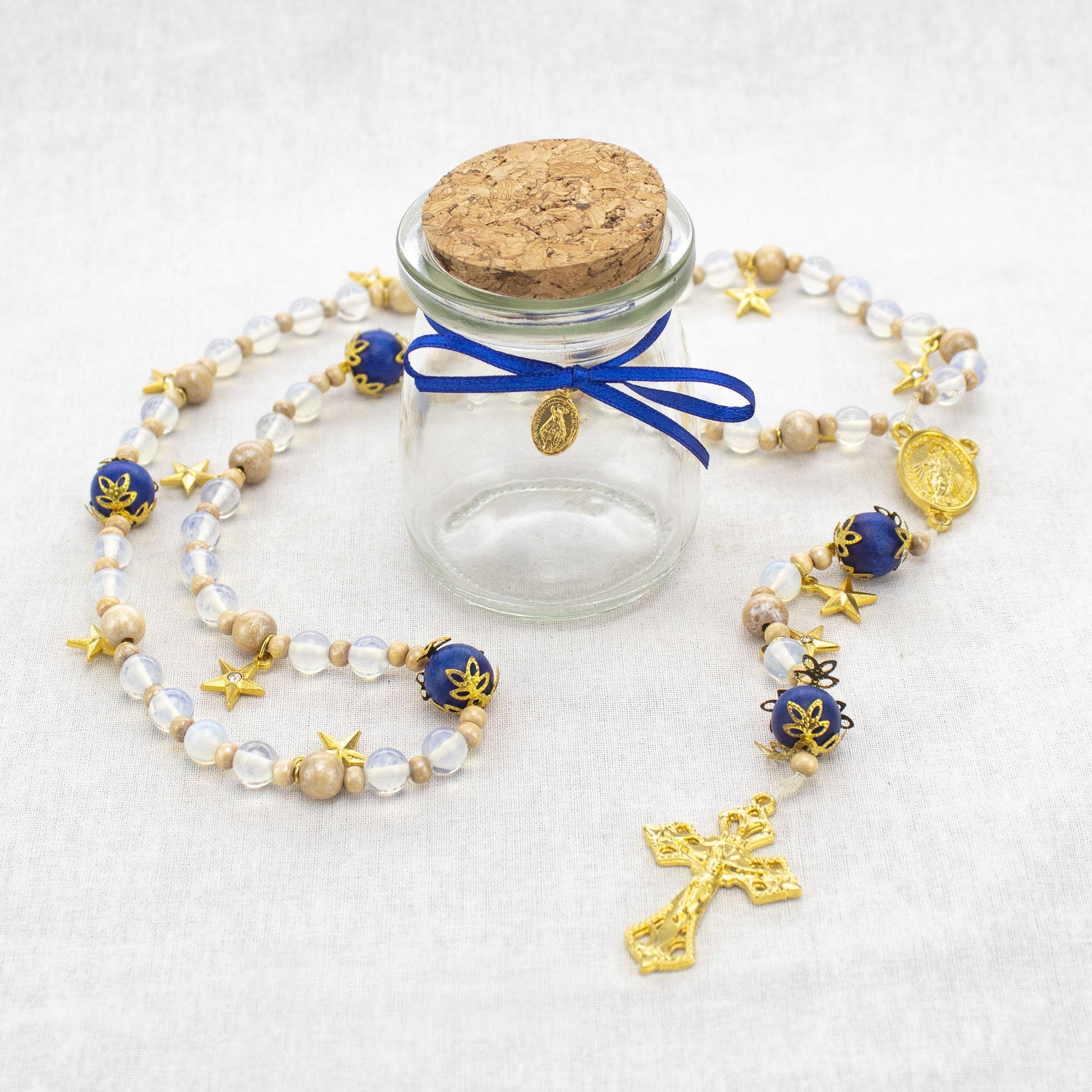 Terço 12 Estrelas Nossa Senhora Das Graças Madeira 12 Mm - Carrefour