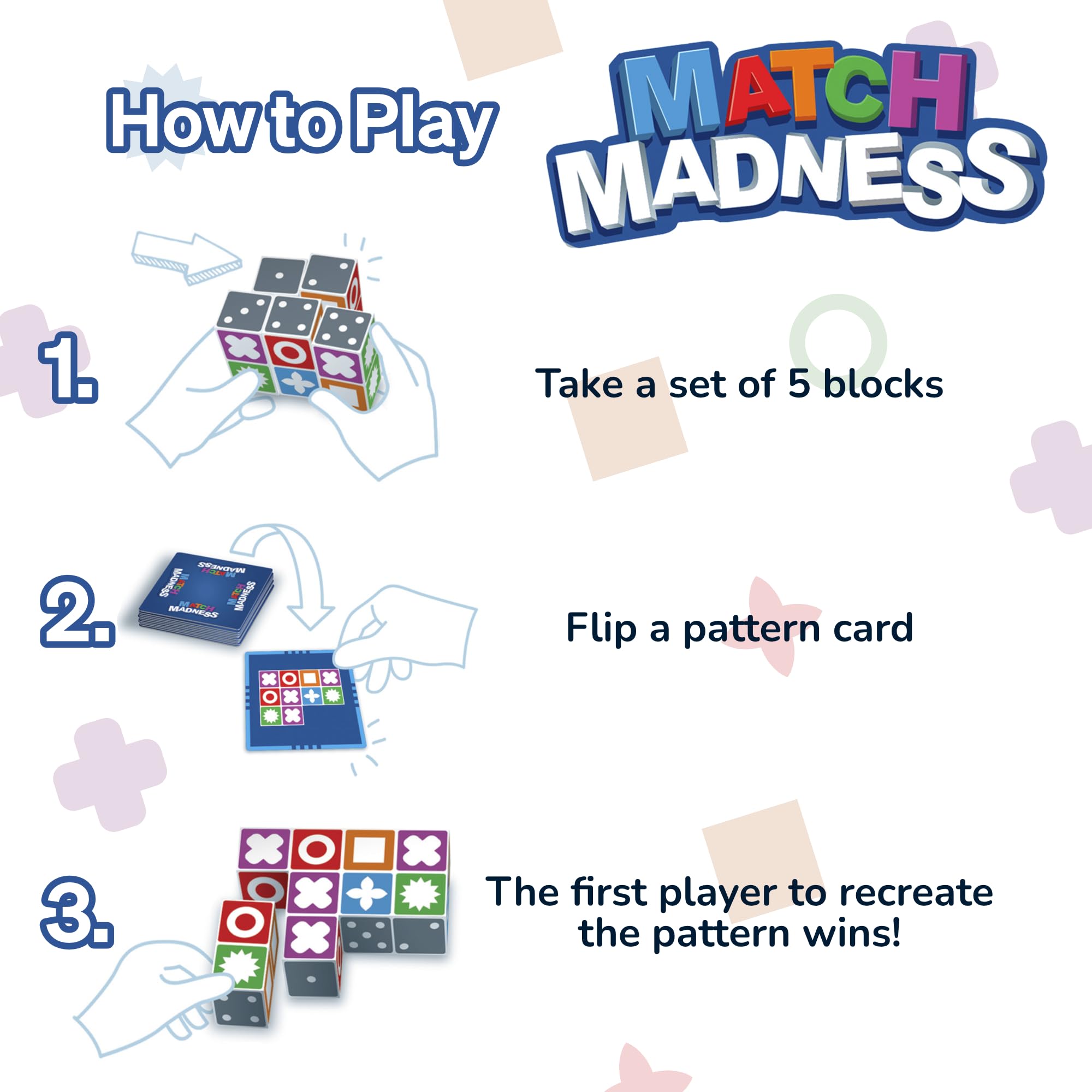 Jogo De Tabuleiro Foxmind Match Madness Dual Mode Visual Recognition ...