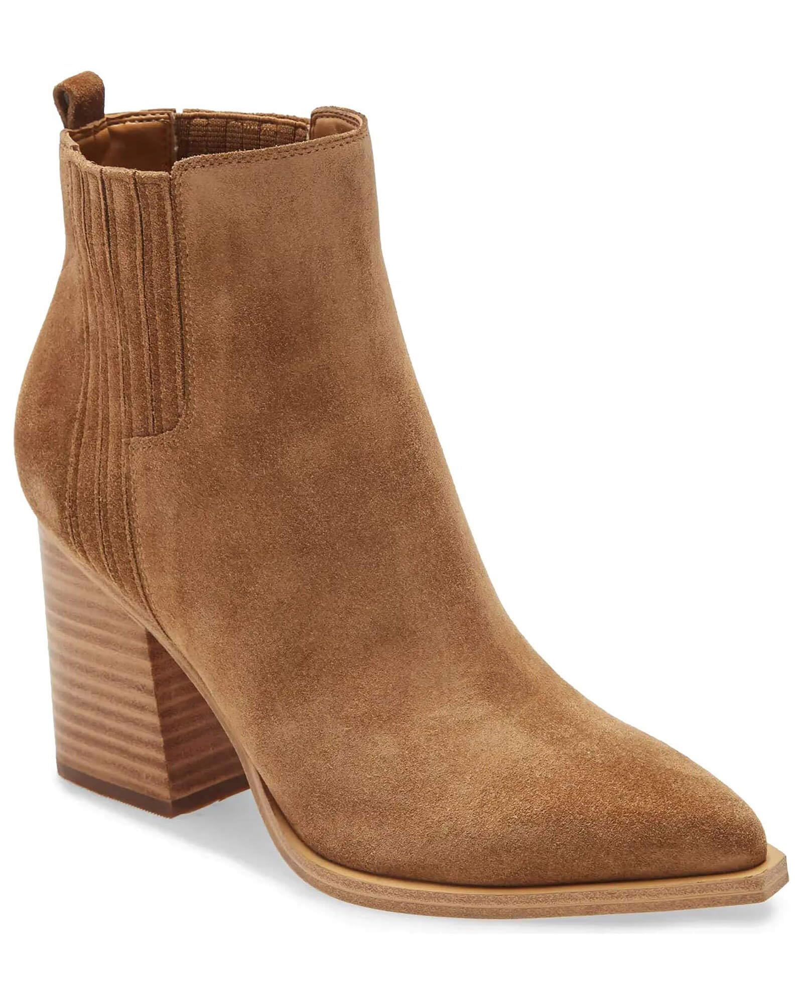 Botins Femininos Imily Bela, Bico Fino, 8 Cm, Salto, Camurça - Carrefour