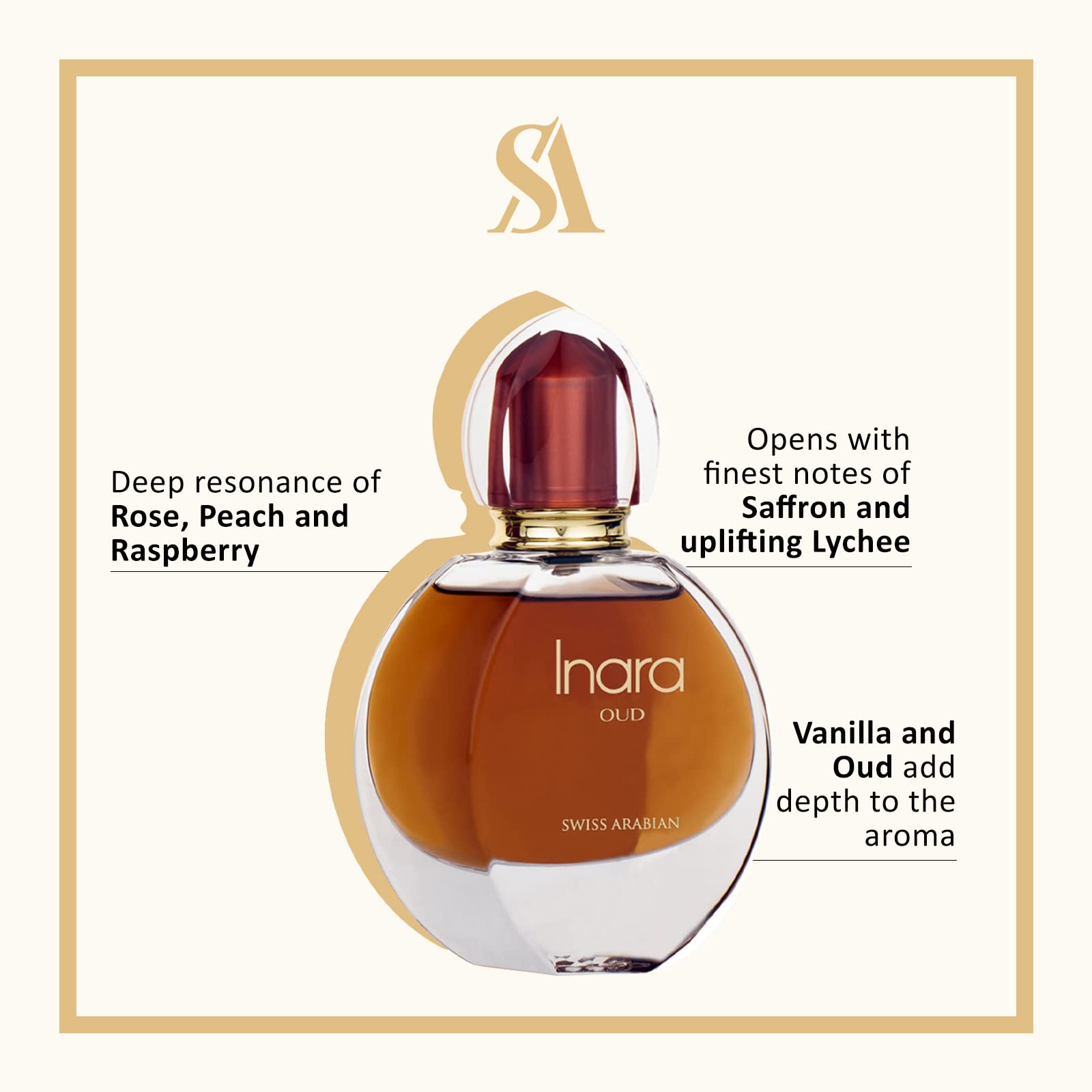 Perfume Swiss Arabian Inara Oud Eau De Parfum 50ml Para Mulheres ...