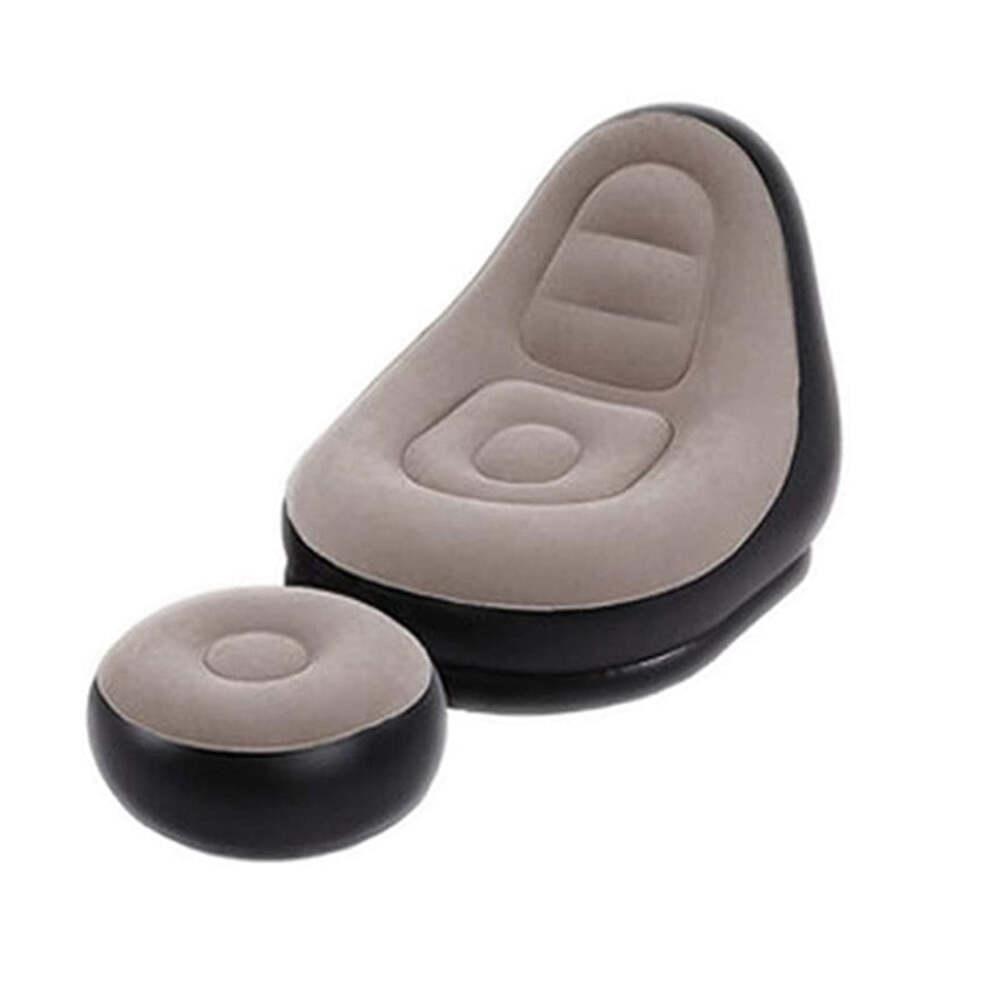Sofá Poltrona Inflável 2 Em 1 Com Puff Ultra Lounge Portátil Para ...