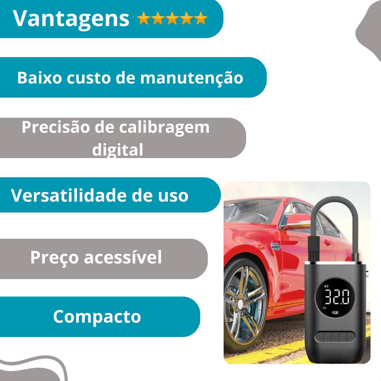 Mini Compressor 150 Psi Portátil Para Bicicletas E Carros - Carrefour