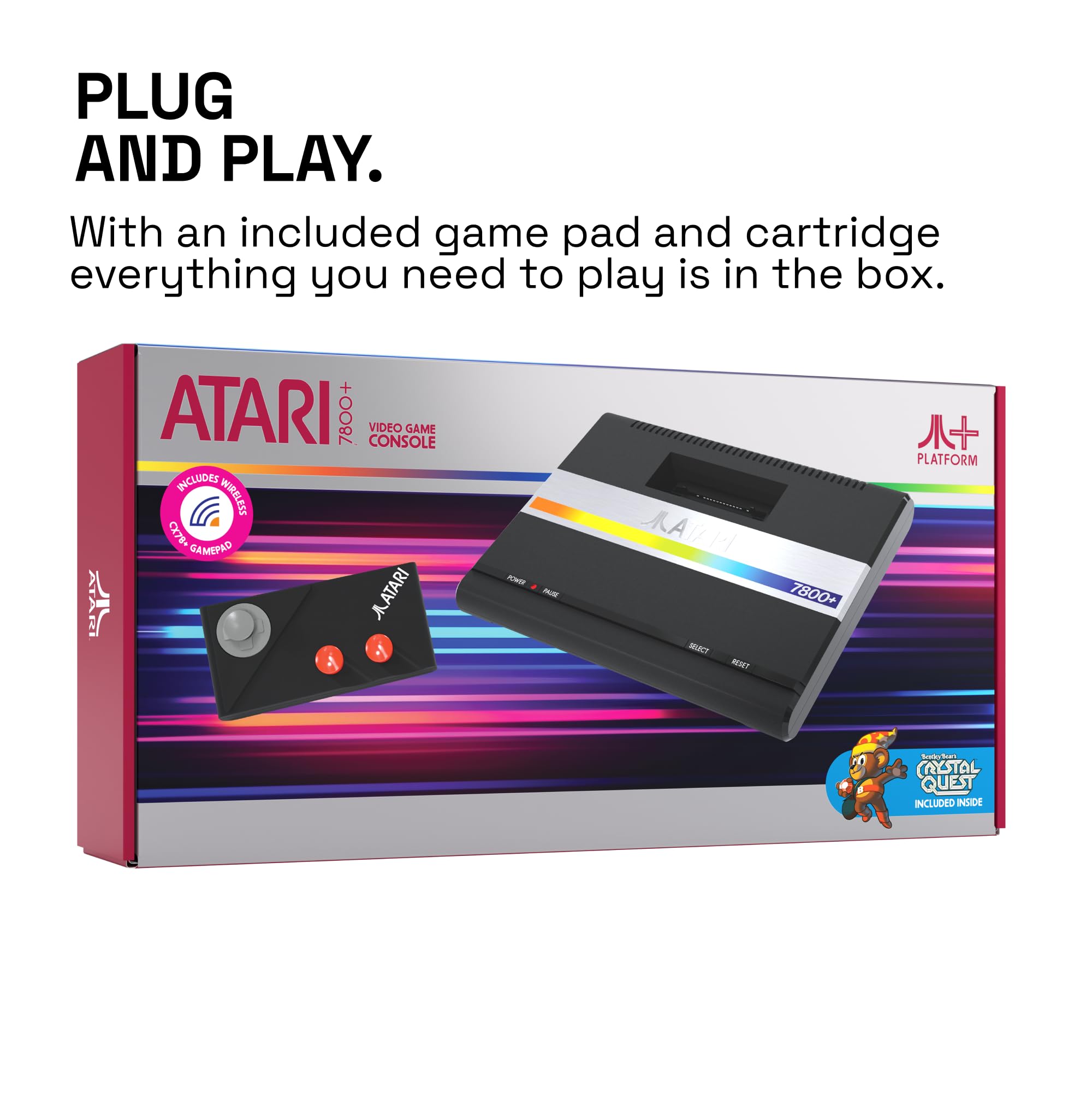 Console De Jogos Oficial Atari 7800+ Com Controle Sem Fio - Carrefour