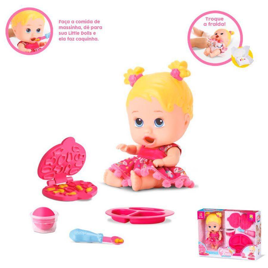 Boneca Little Dolls Come Come e Faz Caquinha Ref. 8025 Diver Toys ...