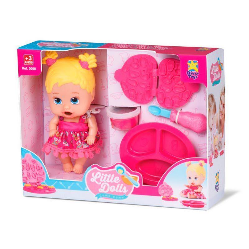 Boneca Little Dolls Come Come e Faz Caquinha Ref. 8025 Diver Toys ...