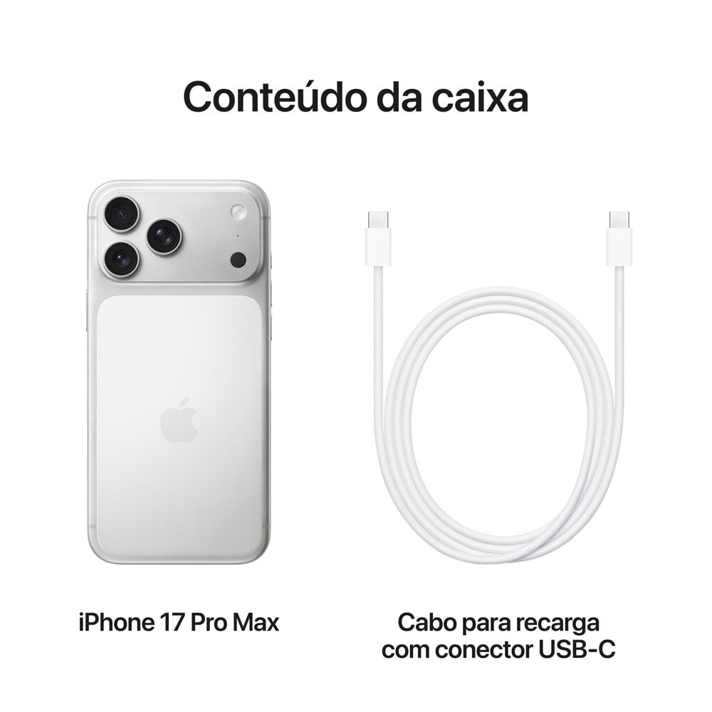 Apple Iphone 17 Pro Max 512gb E-Sim Prata - Carrefour