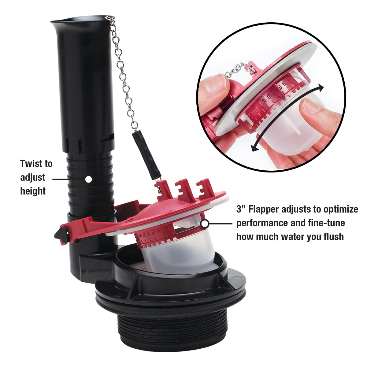 Kit De Reparo De Vaso Sanitário Fluidmaster K-400h-038-t4 Performax 3 ...