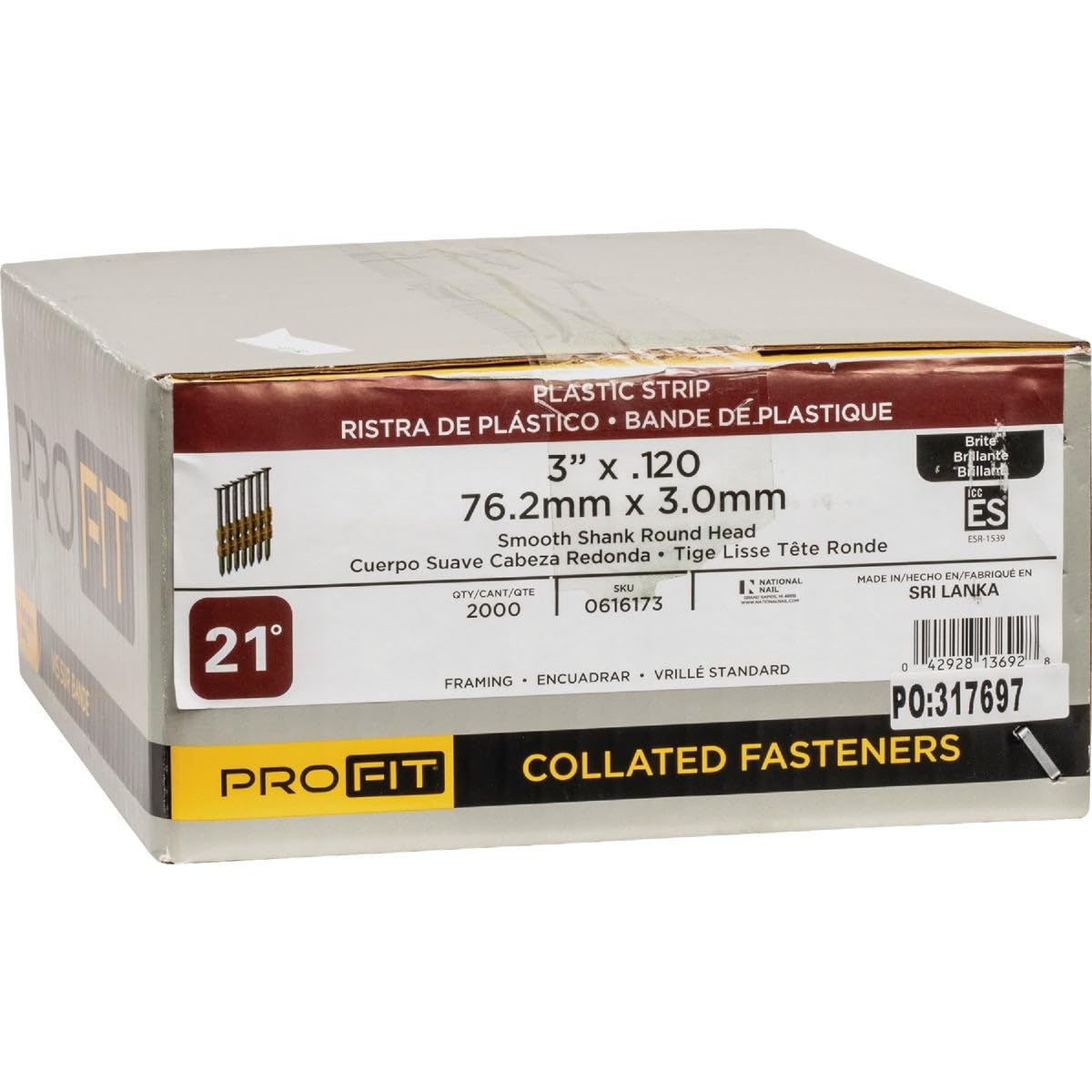 Bobina Nails Grip-rite Gr301l 3" 21d Para Emoldurar - Carrefour