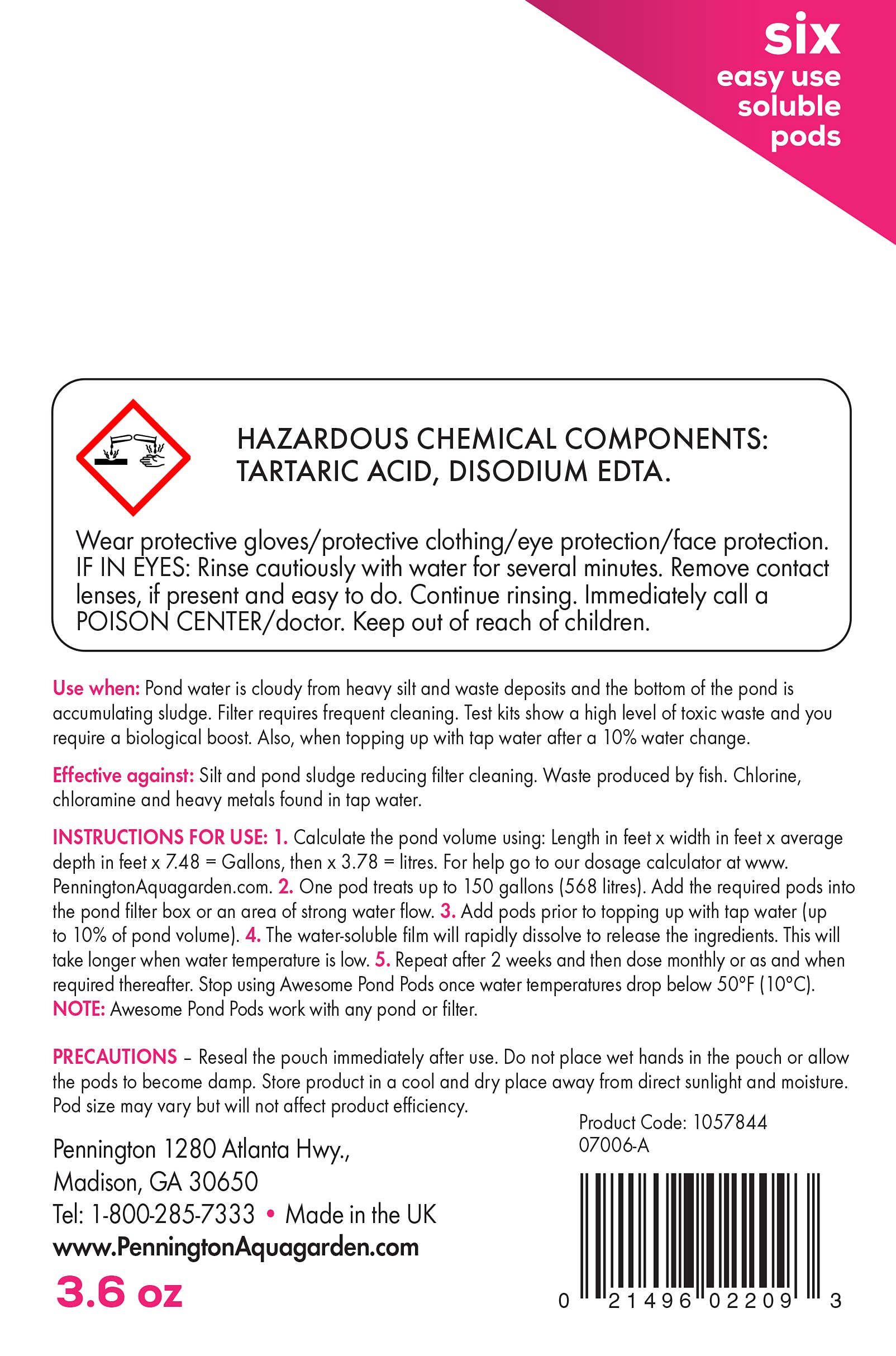 Pond Pods Pennington Aquagarden, Pacote Com 6, Come Lodo - Carrefour