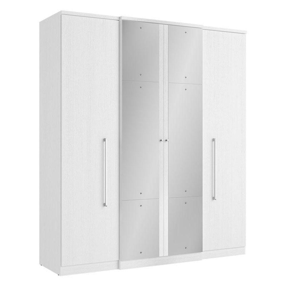 Guarda Roupa Casal Splendore Plus Glass 4 Portas Branco Acetinado - Thb ...