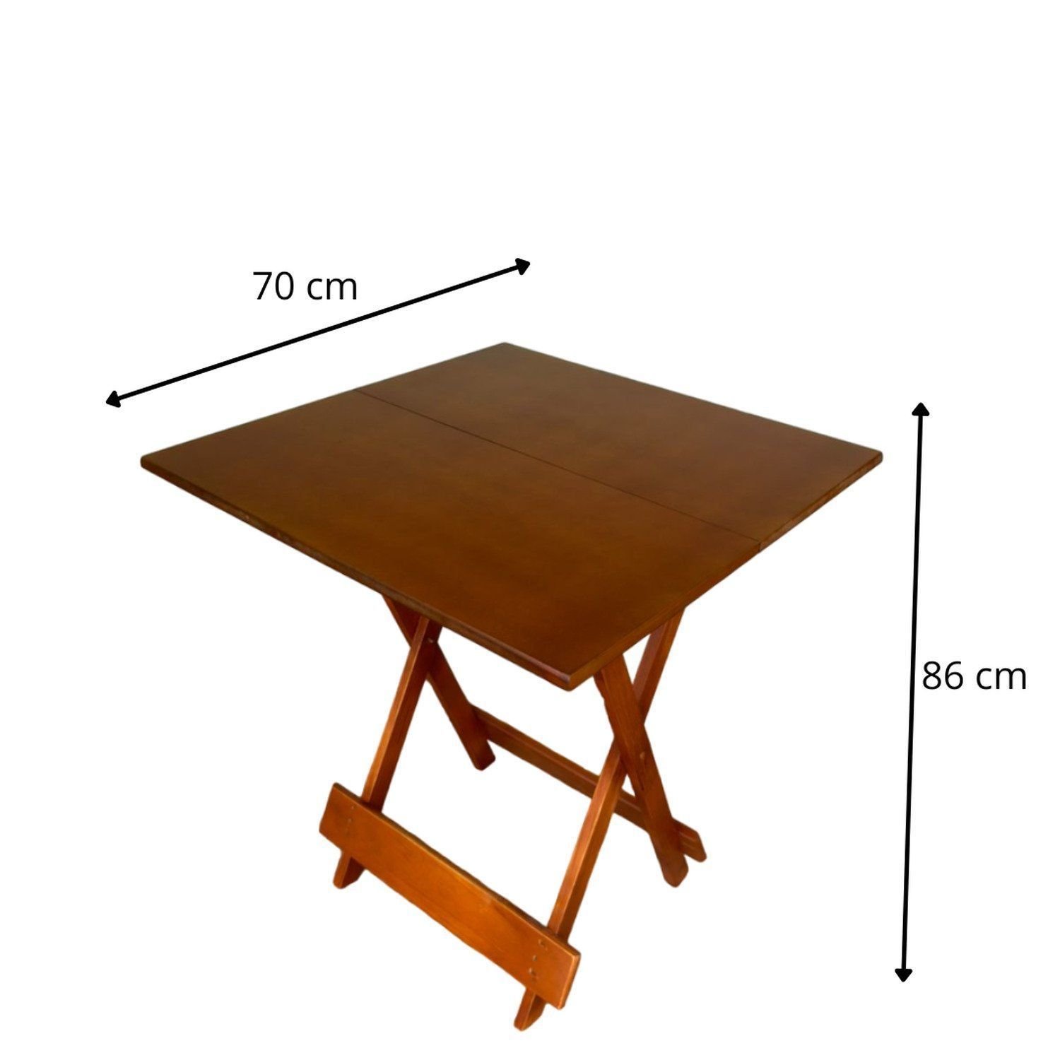 Conjunto Mesa Dobrável Área Externa 70x70cm Com 4 Cadeiras Madeira ...