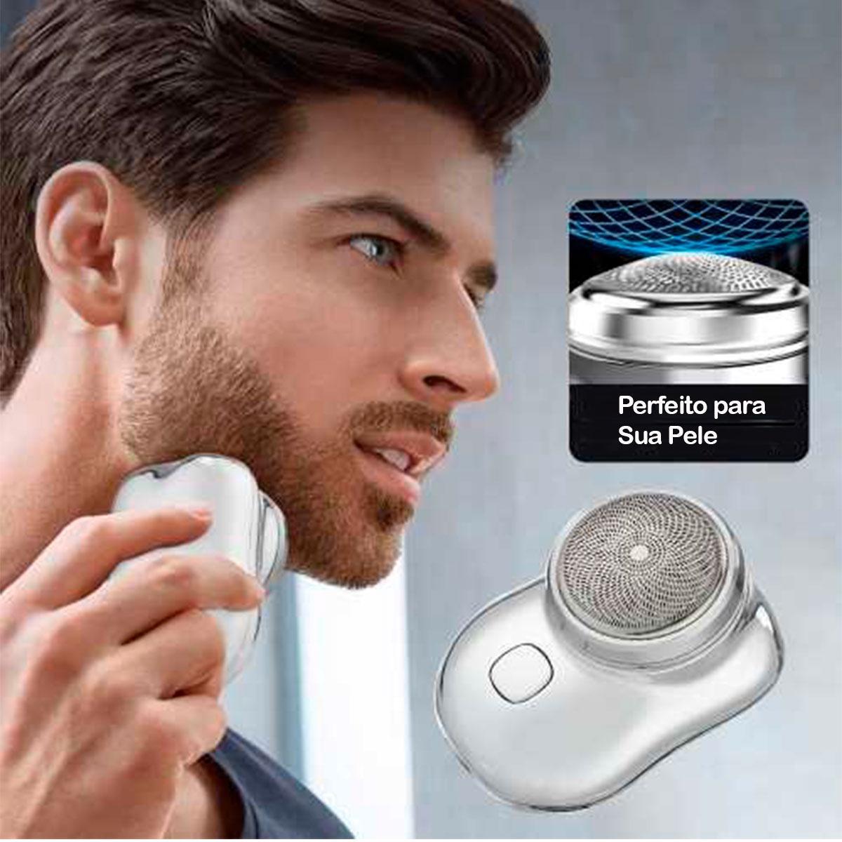 Mini Barbeador Elétrico Portátil Prateado Usb - Carrefour