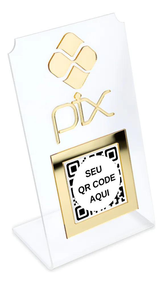 Placa Pix Qr Code Display Pagamentos Acrílico Transparente C - Carrefour