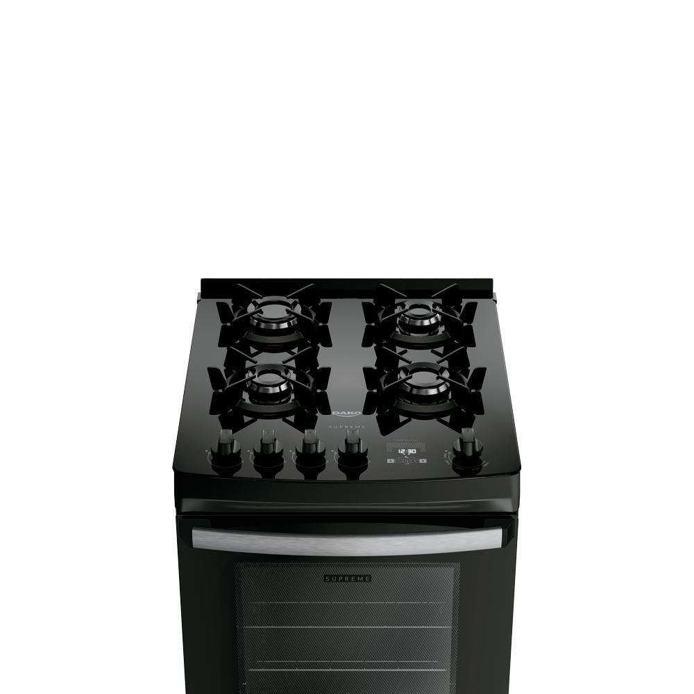 Fogão 4 Bocas Dako Supreme Black Digital Mesa Vidro Bivolt - Carrefour