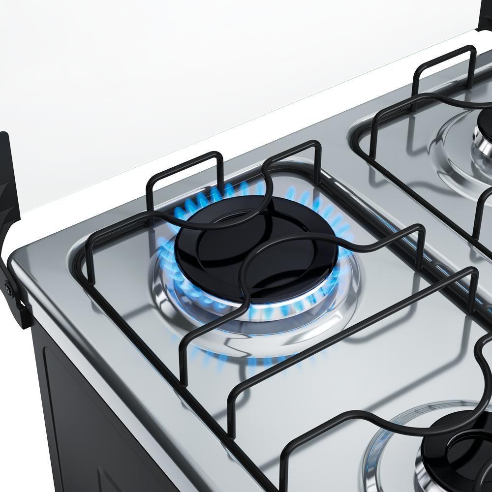 Fogão 4 Bocas Branco Com Mesa Inox Dako Novo Supreme Bivolt - Carrefour