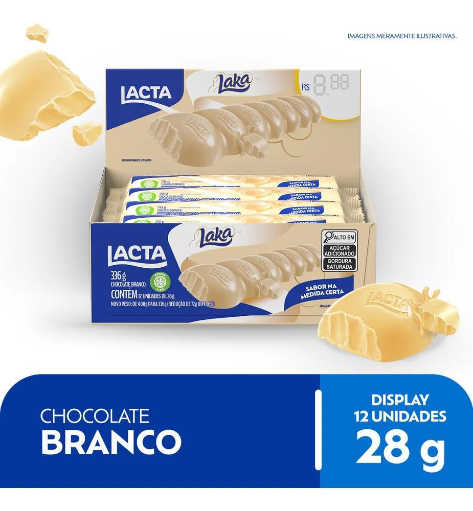 Chocolate Branco Lacta Laka Caixa Com 12 Unidades De 28g - Carrefour