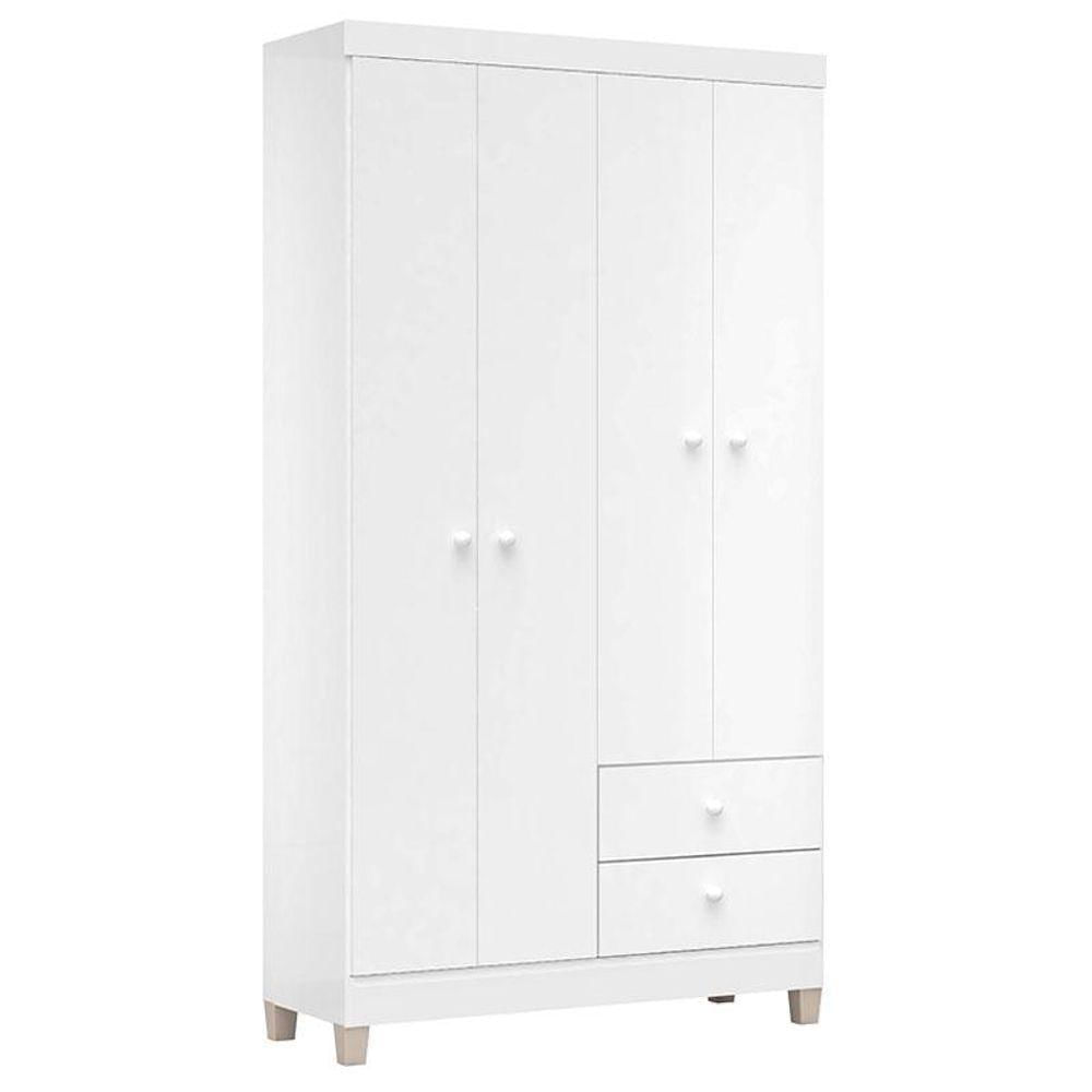 Guarda Roupa Infantil Baby Kids 4 Portas Branco Flex - Incorplac ...