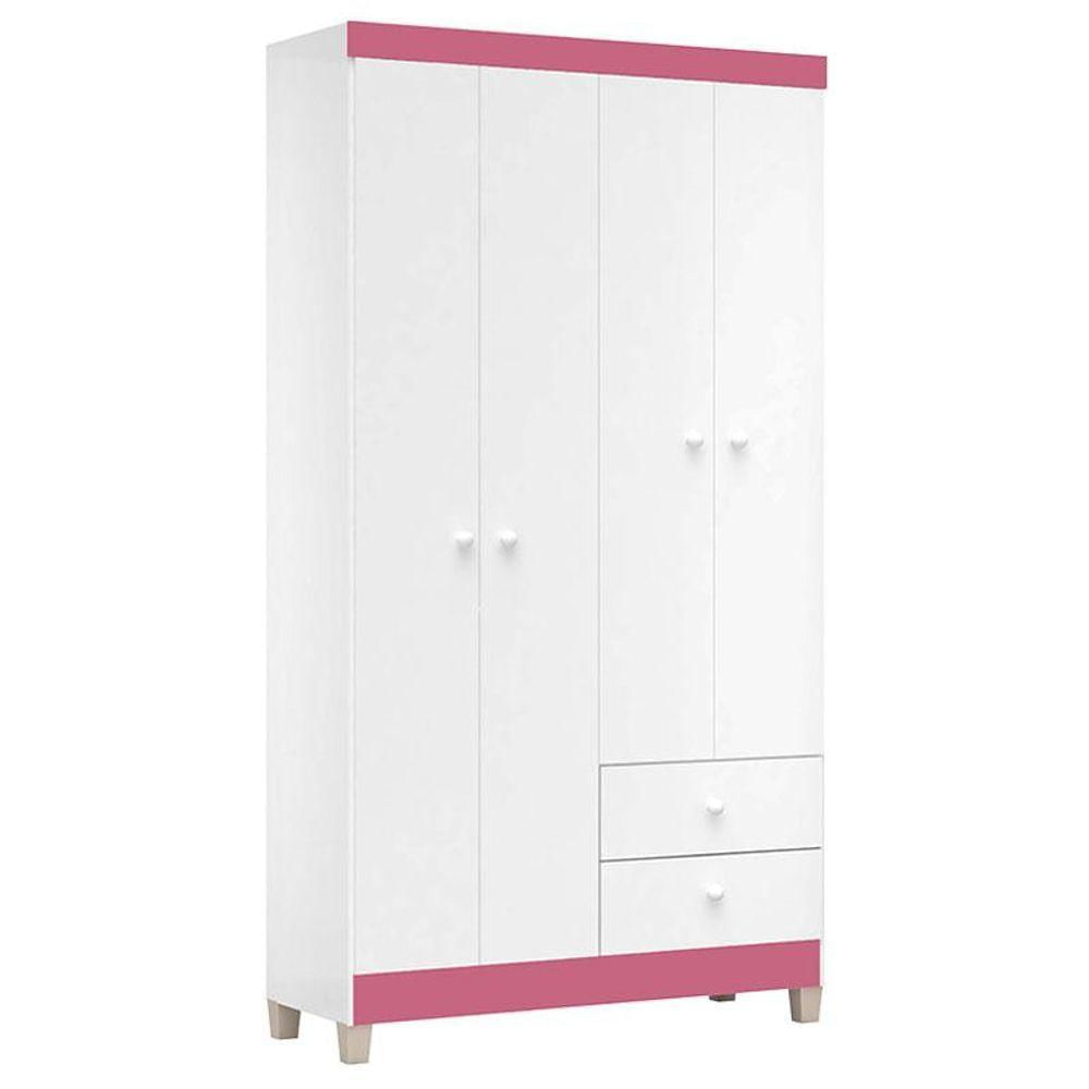 Guarda Roupa Infantil Baby Kids 4 Portas Branco Flex - Incorplac ...