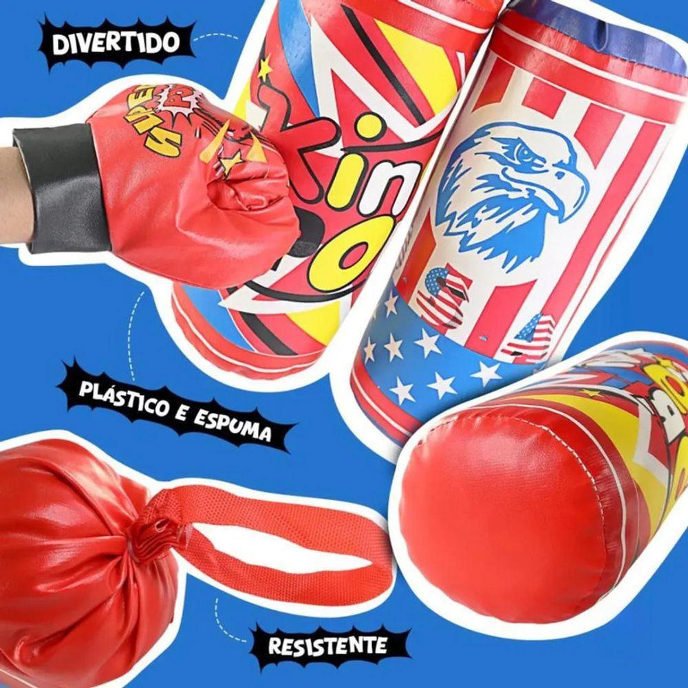 Kit Box Saco Pancada Boxe Com Luvas Brinquedo Infantil Soco - Carrefour
