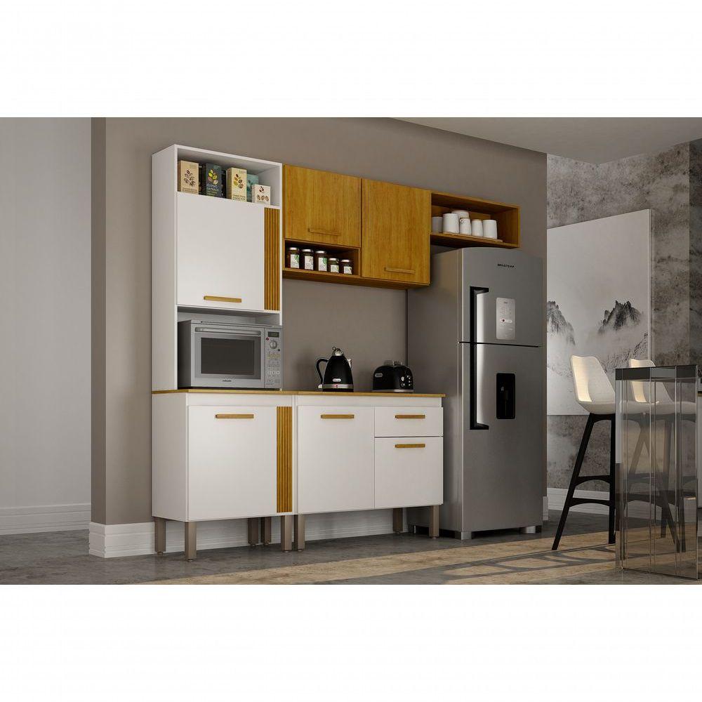 Cozinha Luma 5 Portas Branco/cinamomo Chf - Carrefour