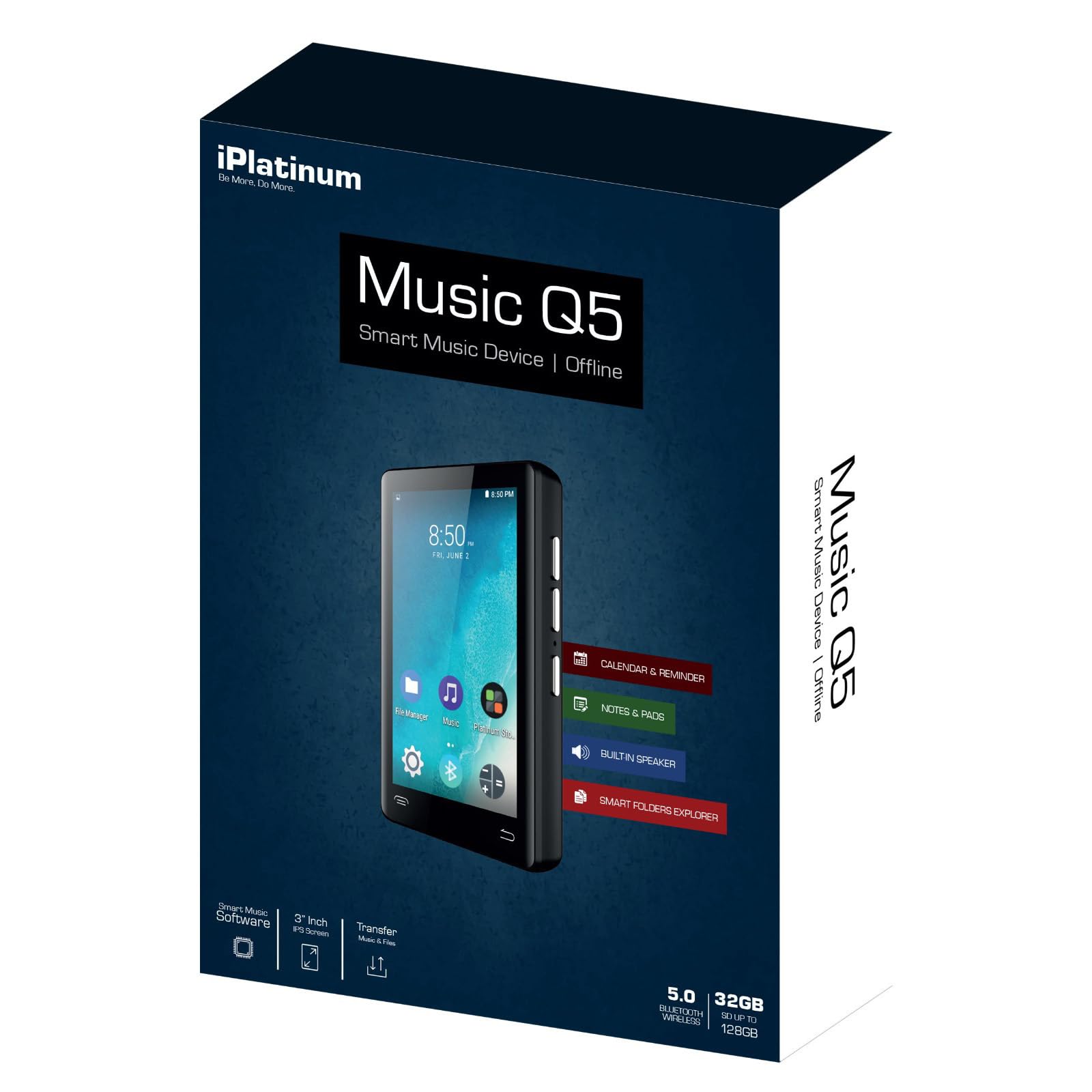 Leitor De Mp3 Samvix Iplatinum Q5 32gb Alto-falante Bluetooth - Carrefour