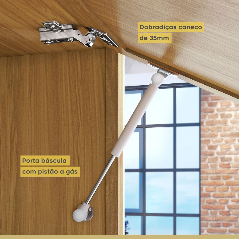 Cozinha 6 Peças Gourmet 100% Mdf Freijó/branco Burguesa Nesher - Carrefour