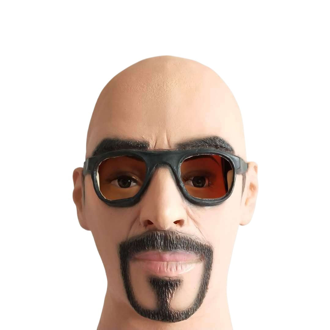 Máscara De Cabeça Careca E Óculos De Sol Para Resina De Halloween ...