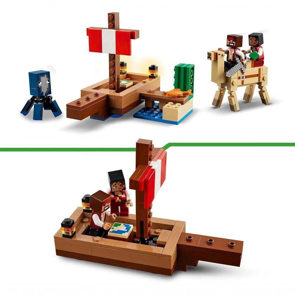 Lego Minecraft A Viagem Do Barco Pirata - 166 Peças 21259 - Carrefour