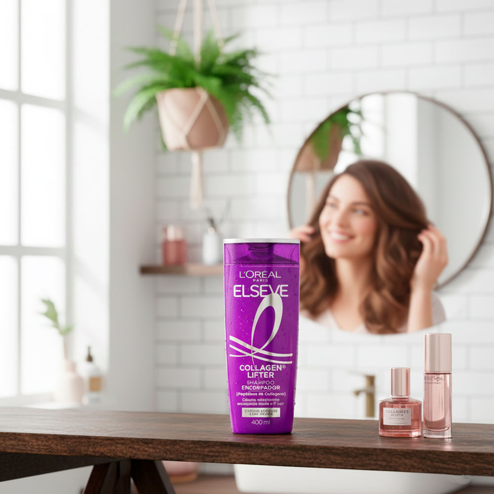 Shampoo Encorpador Elseve L'oréal Paris Collagen Lifter 400ml Elseve ...