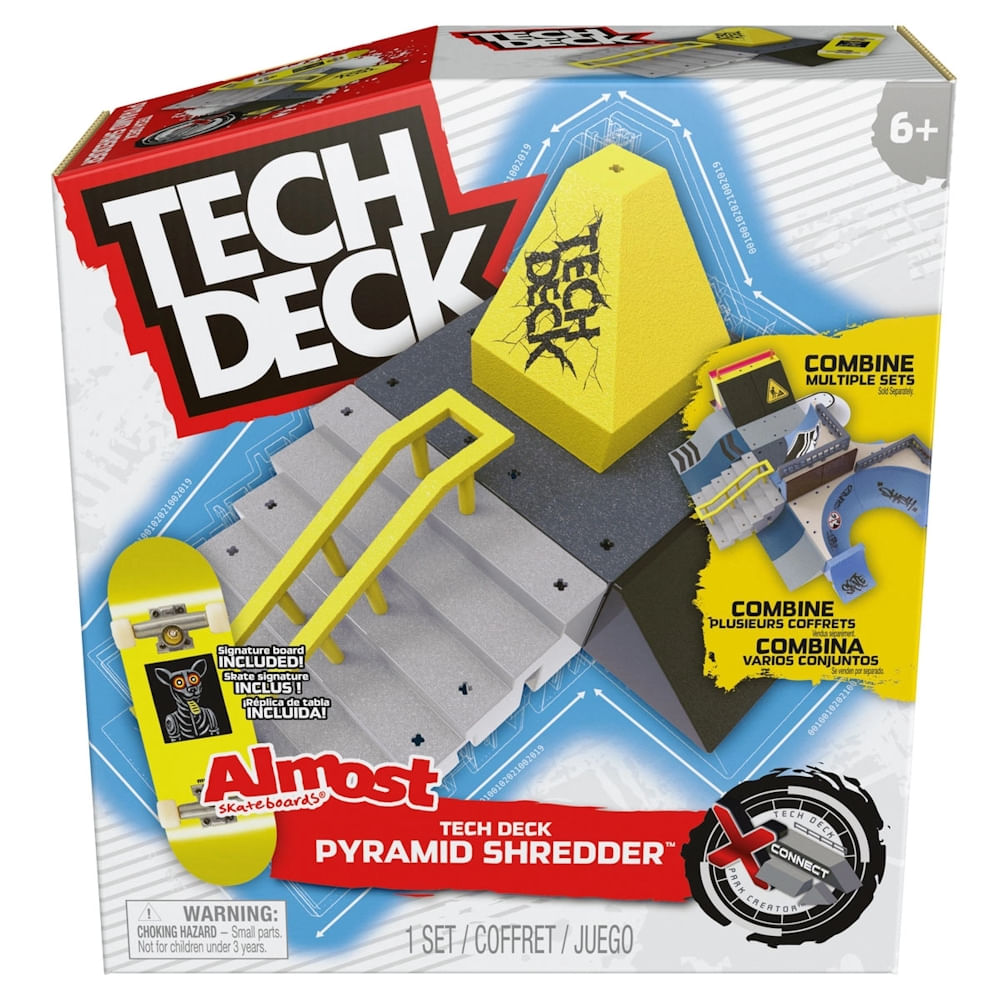 Pista Pyramid Shredder + Skate De Dedo Almost Tech Deck - Sunny - Carrefour