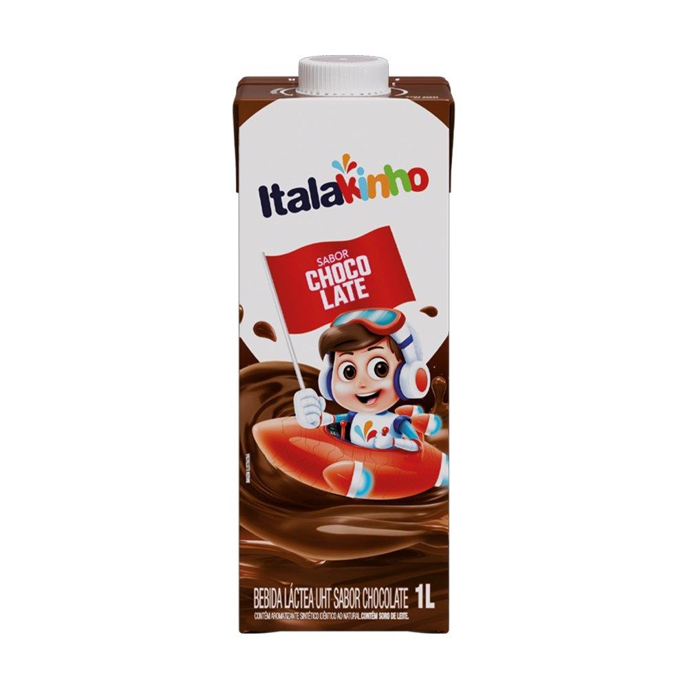 Bebida Láctea Italakinho Uht Chocolate 1 Litro - Embalagem Com 12 ...