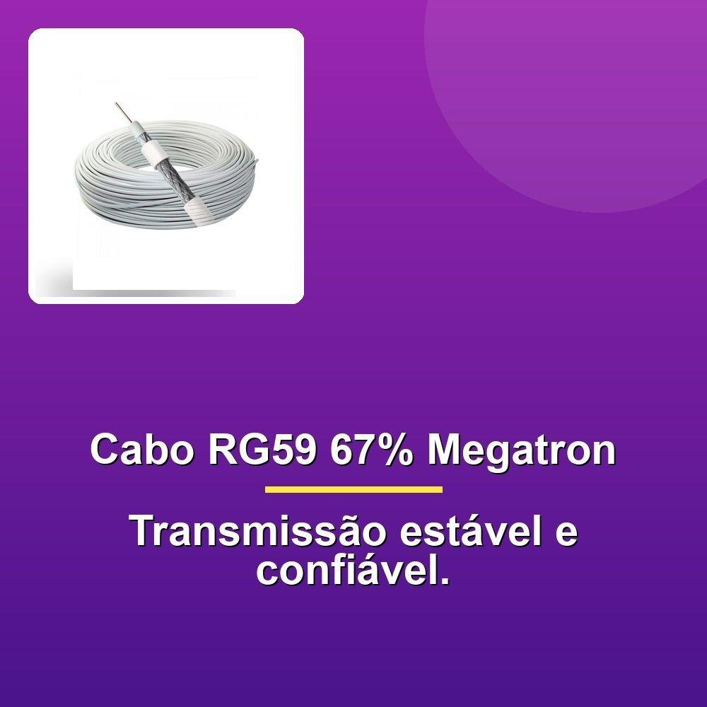 Cabo Coaxial Rg59 67% Rol Br Megatron 100m - Carrefour