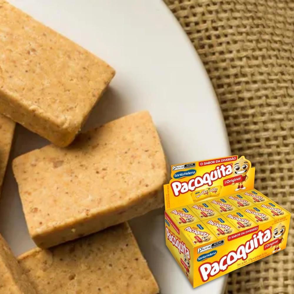 Paçoca Quadrada Paçoquita Santa Helena Kit 10 Caixas 1kg - Carrefour