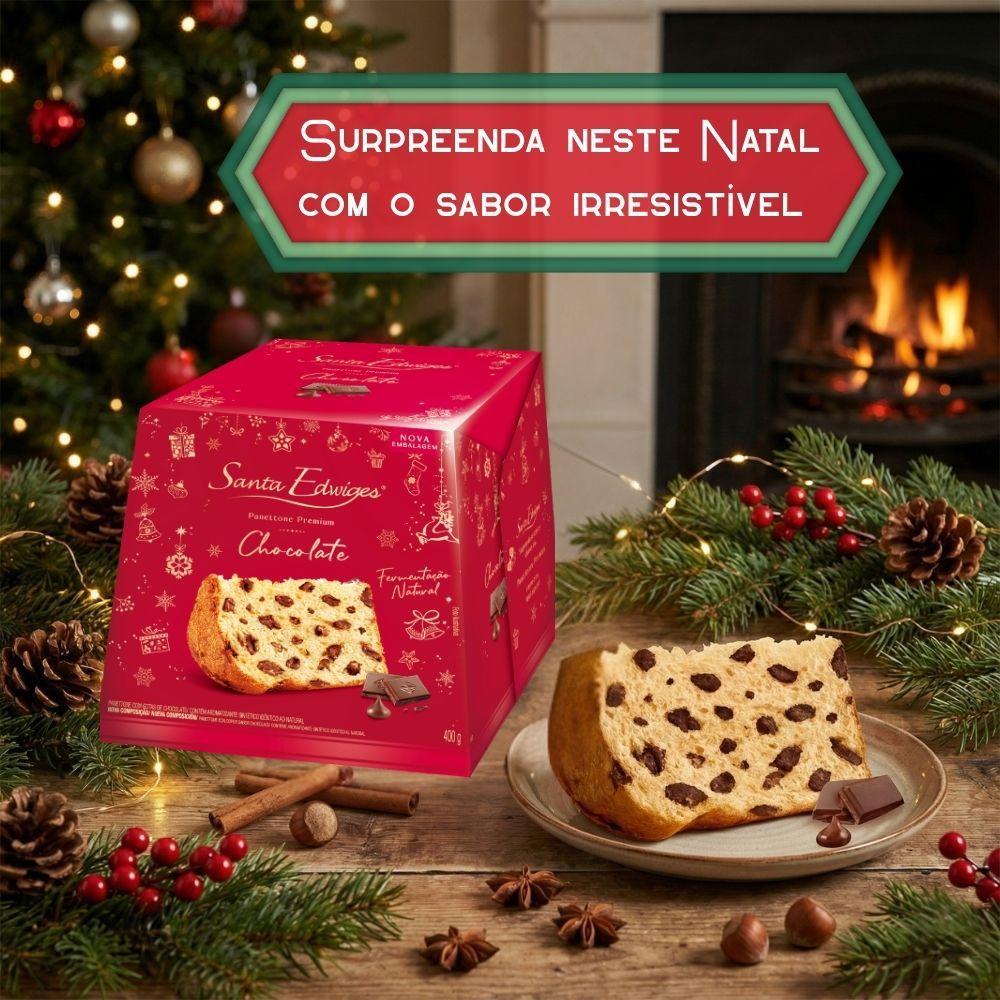 5 Panetone Premium Com Gotas De Chocolate 400g Santa Edwiges - Carrefour