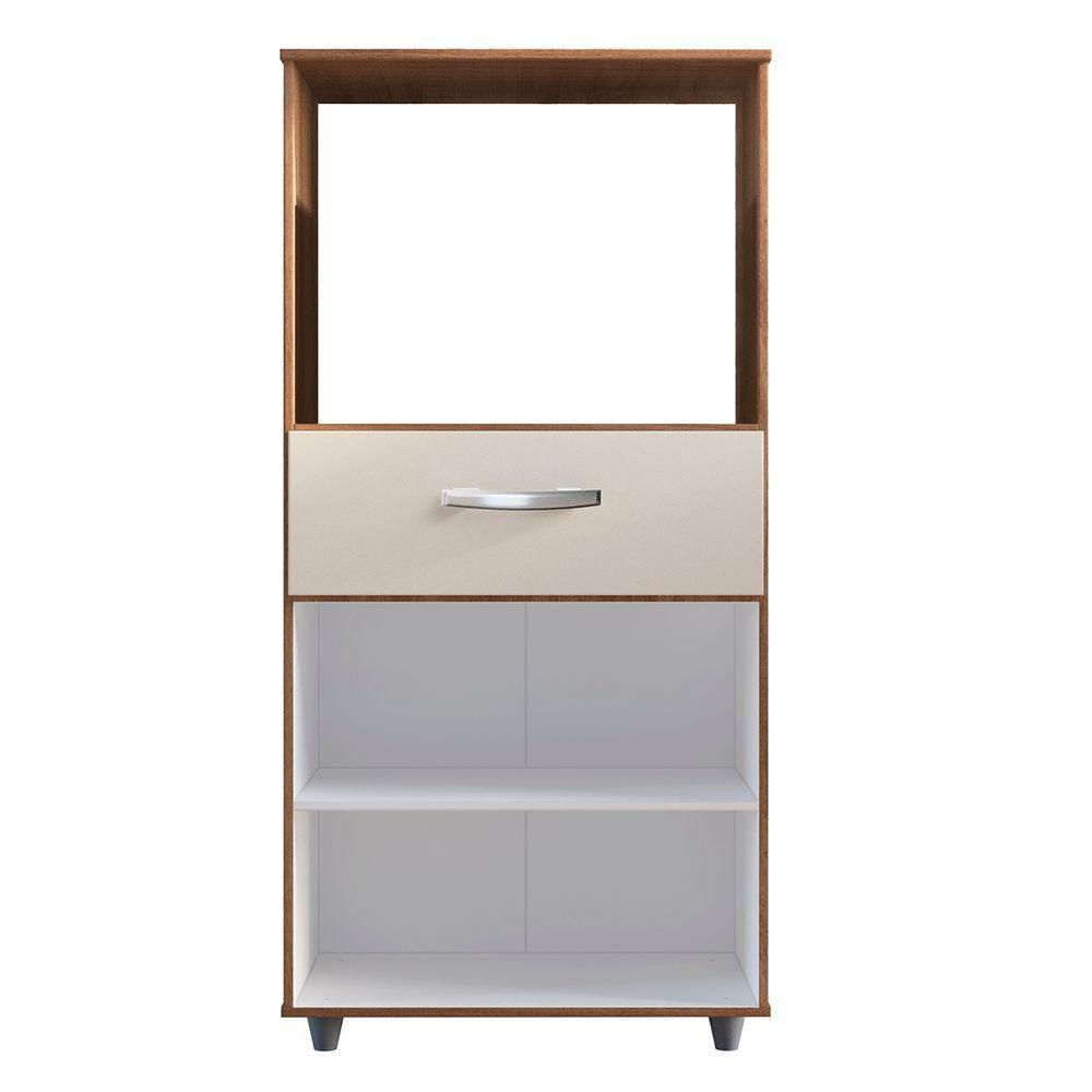 Armário Multiuso Luni 2 Portas 1 Gaveta Cozinha Mb1 Cor Savana Off ...