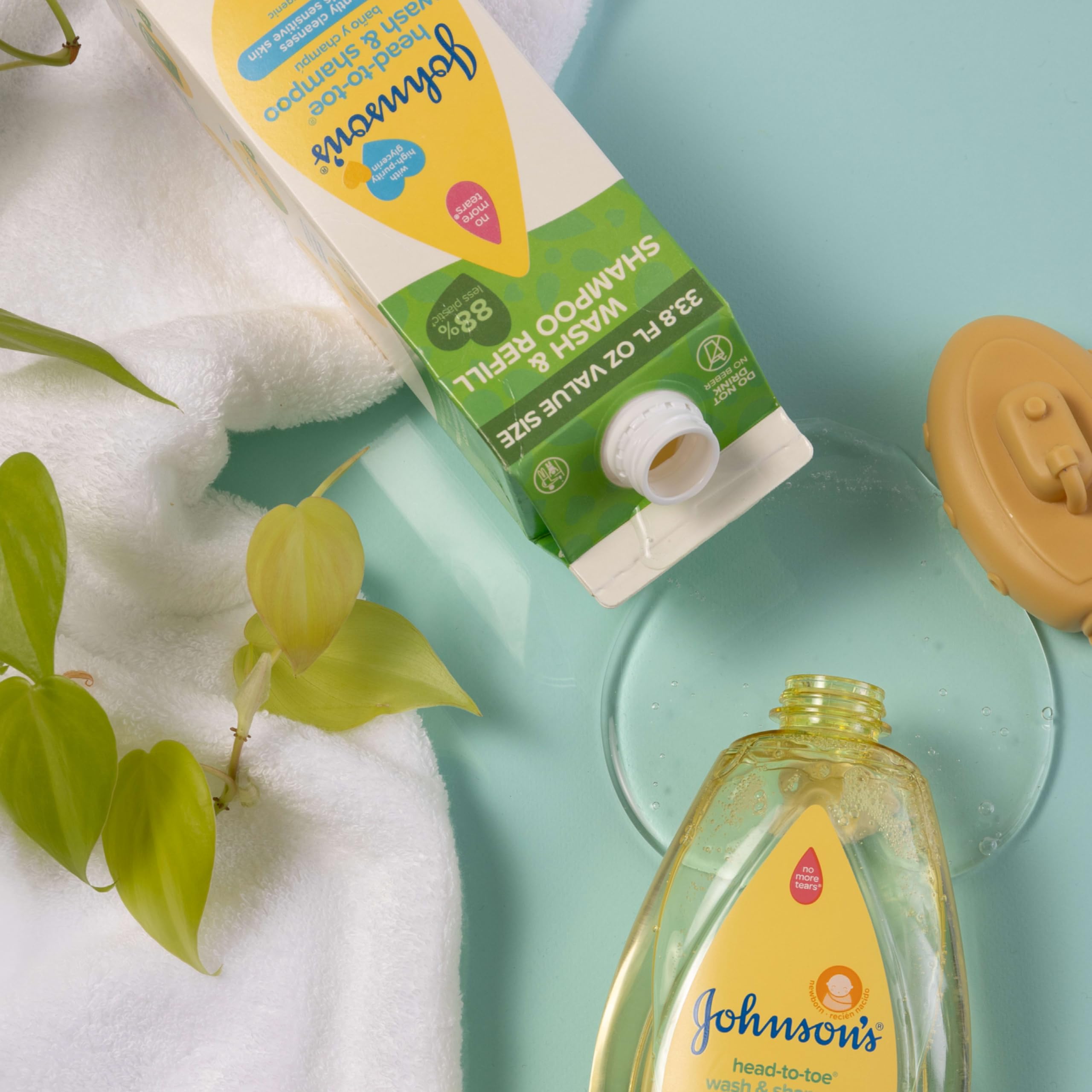 Refil Suave De 1000 Ml De Shampoo Johnson's Baby Da Cabeça Aos Pés ...