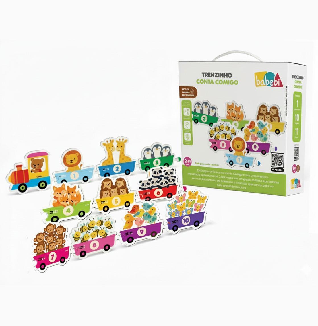 Trenzinho Conta Comigo Numerais 1 A 10 Gigante Quebra Cabeça - Carrefour
