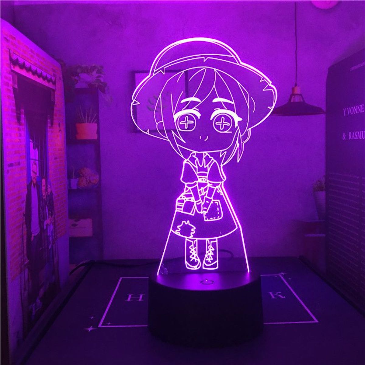Lâmpada De Decoração De Anime Night Light Identity 3D Illusion Com USB ...