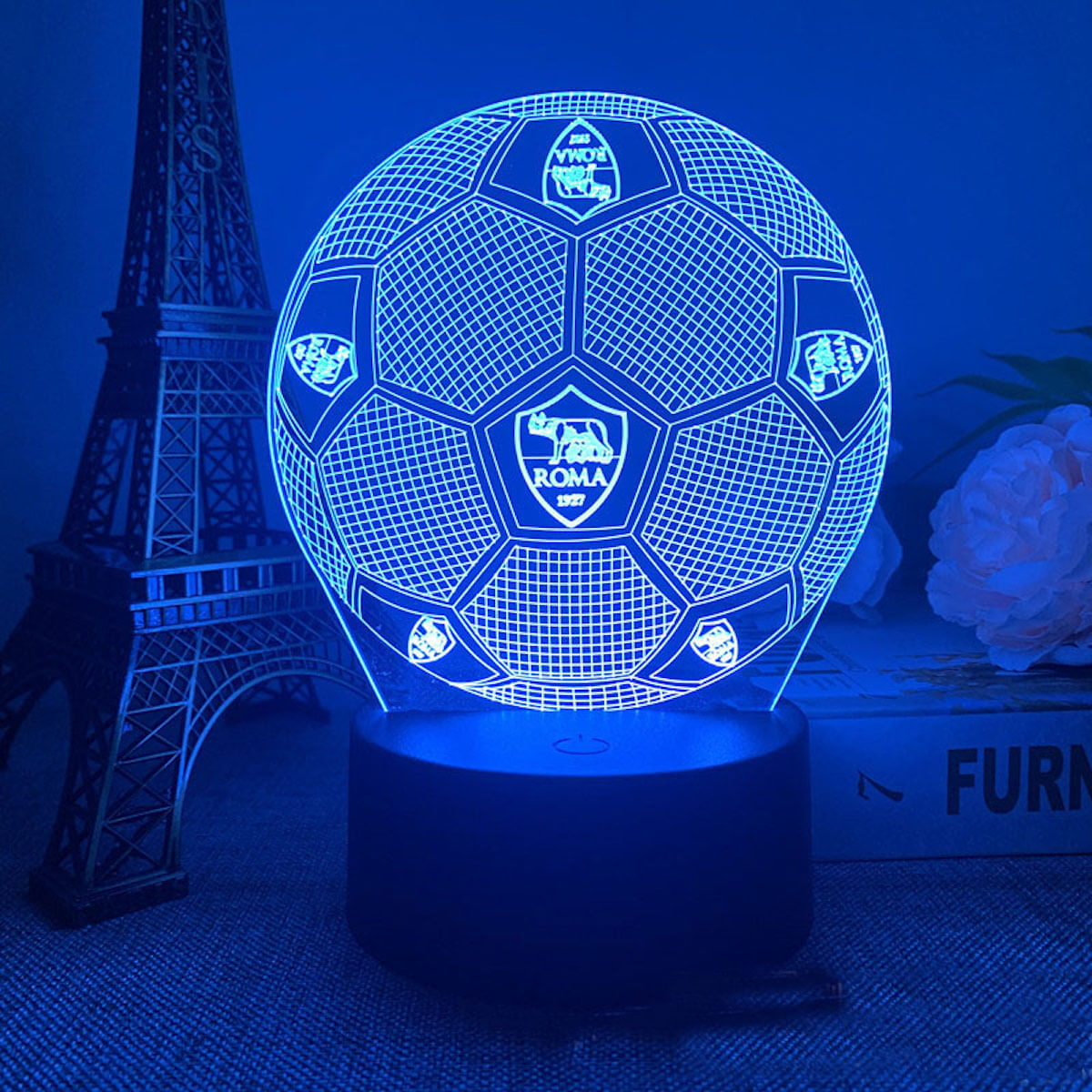 Lâmpada Night Light 3d Illusion Decor Roma Footballs Anime - Carrefour