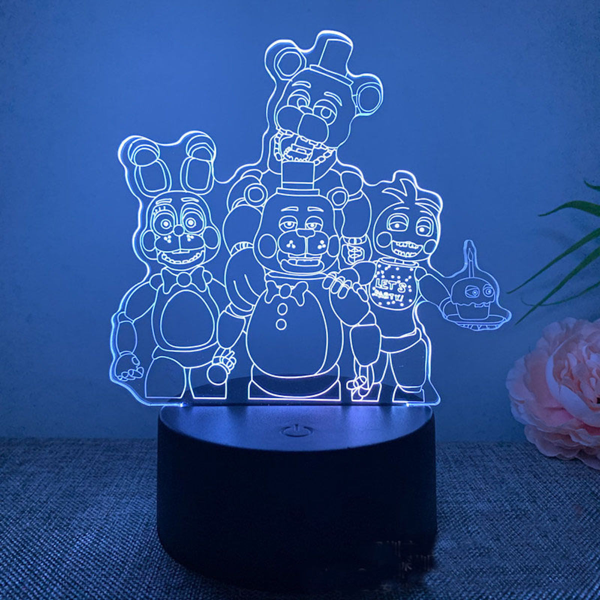 Lâmpada De Ilusão 3D Night Light Five Nights Freddys Anime - Carrefour
