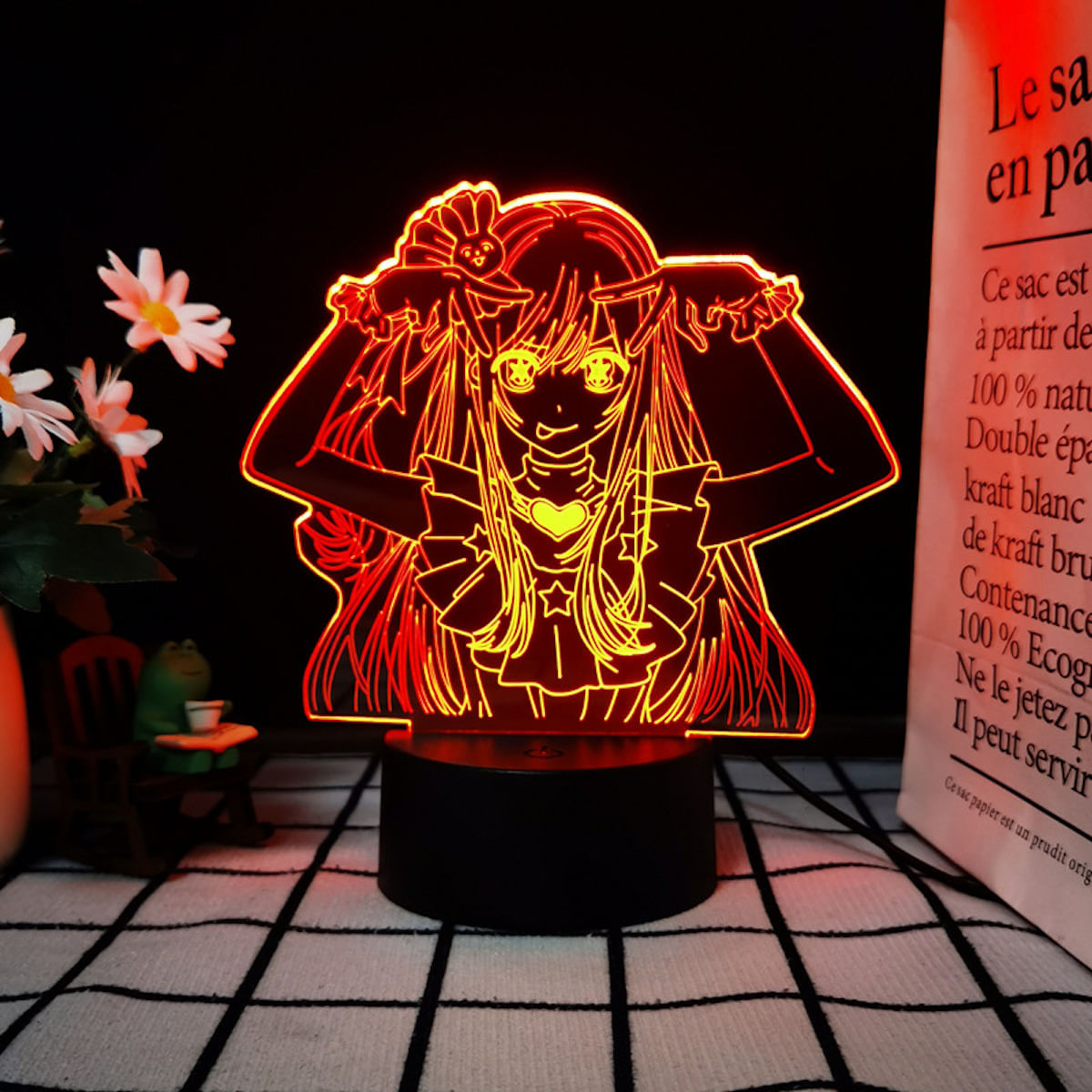 Lâmpada De Decoração De Anime Night Light Oshis No Ko Hoshino Ai 3d ...