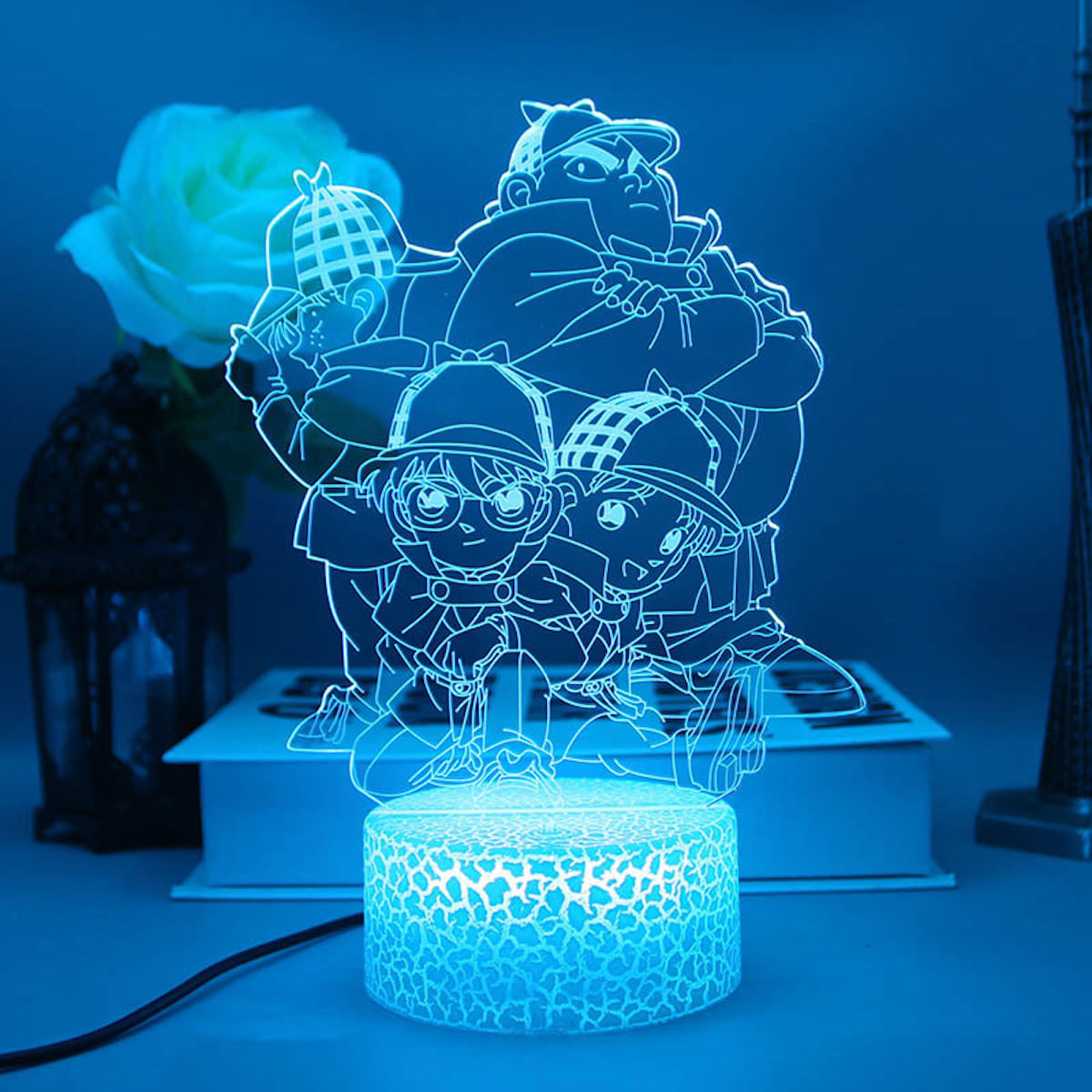 Lâmpada De Decoração De Anime Night Light 3d Illusion Detective Conan ...